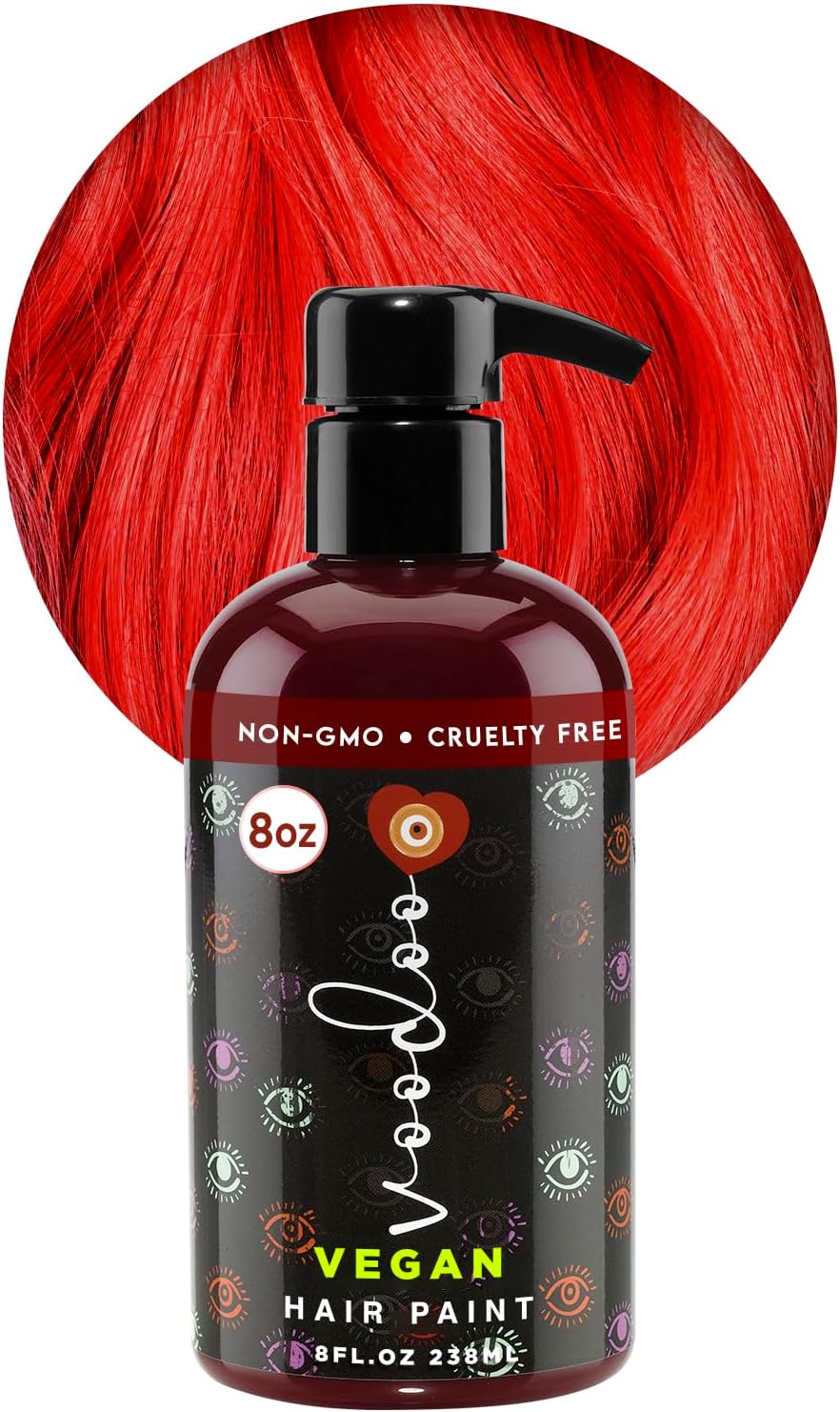 Amazon.com : VOODOO Red Hair Dye (Fire Engine Bright Red) 8 Oz | Vegan ...