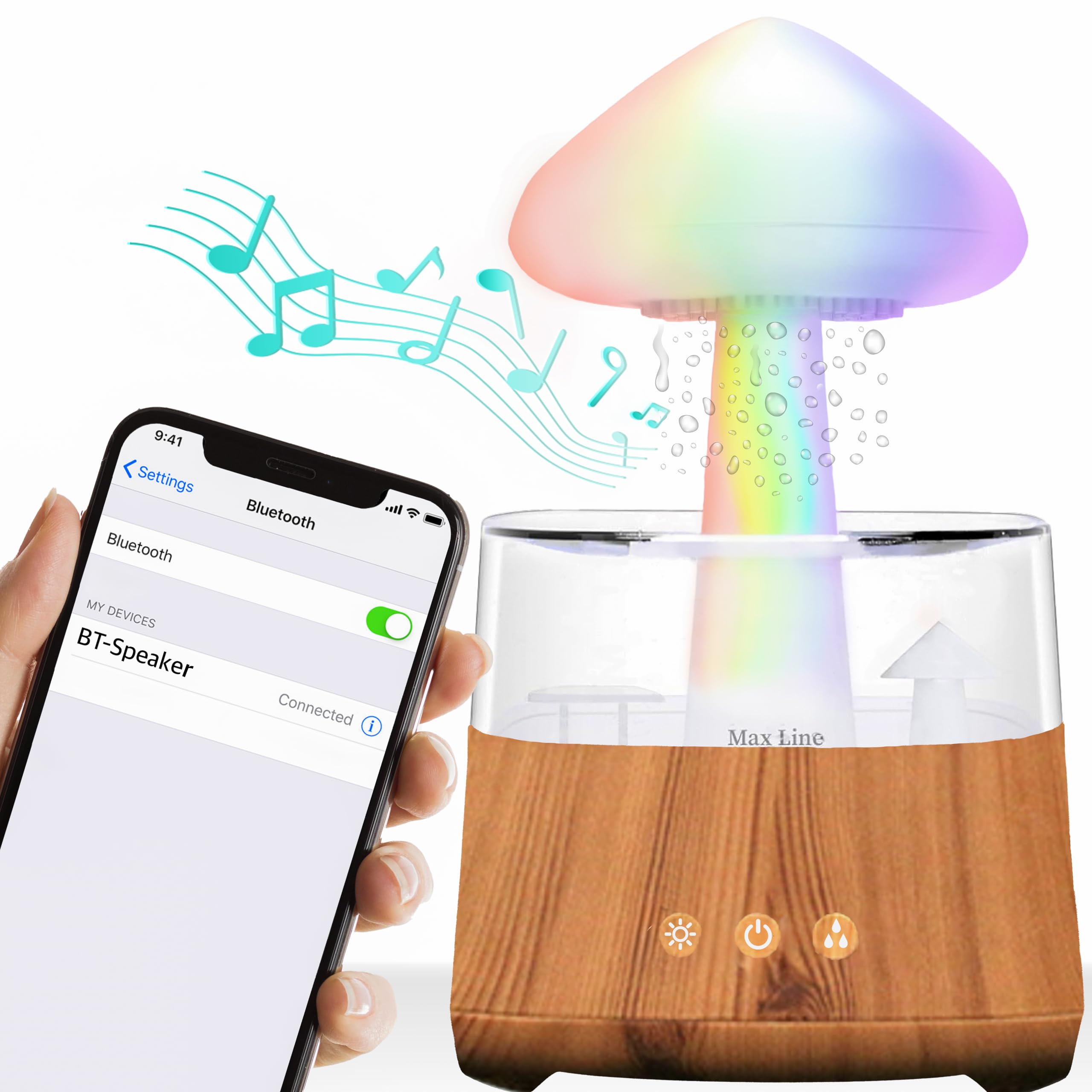 Amazon.com: Rain Cloud Humidifier Water Drip Bluetooth Speaker ...