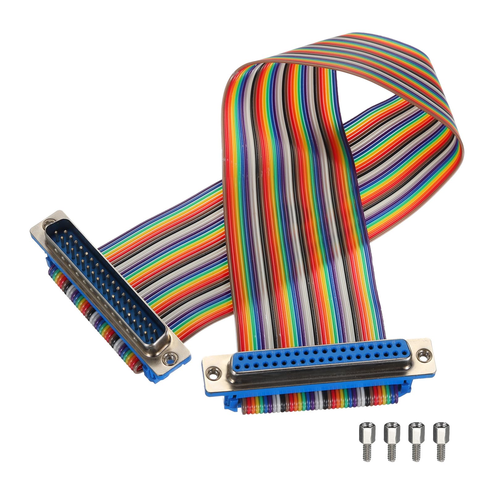 Amazon.com: MECCANIXITY 1 Pcs IDC Rainbow Wire Flat Ribbon Cable DB37 ...