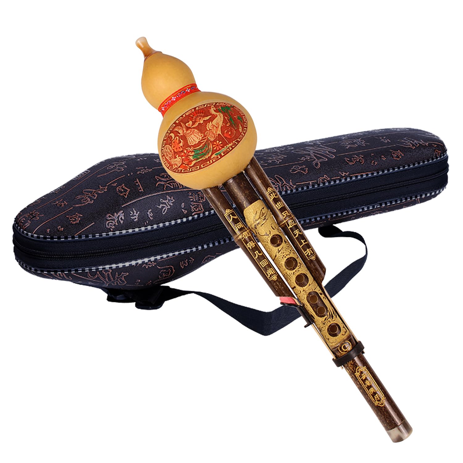 Amazon.com: Chinese Handmade Hulusi Bamboo Gourd Cucurbit Flute Ethnic ...