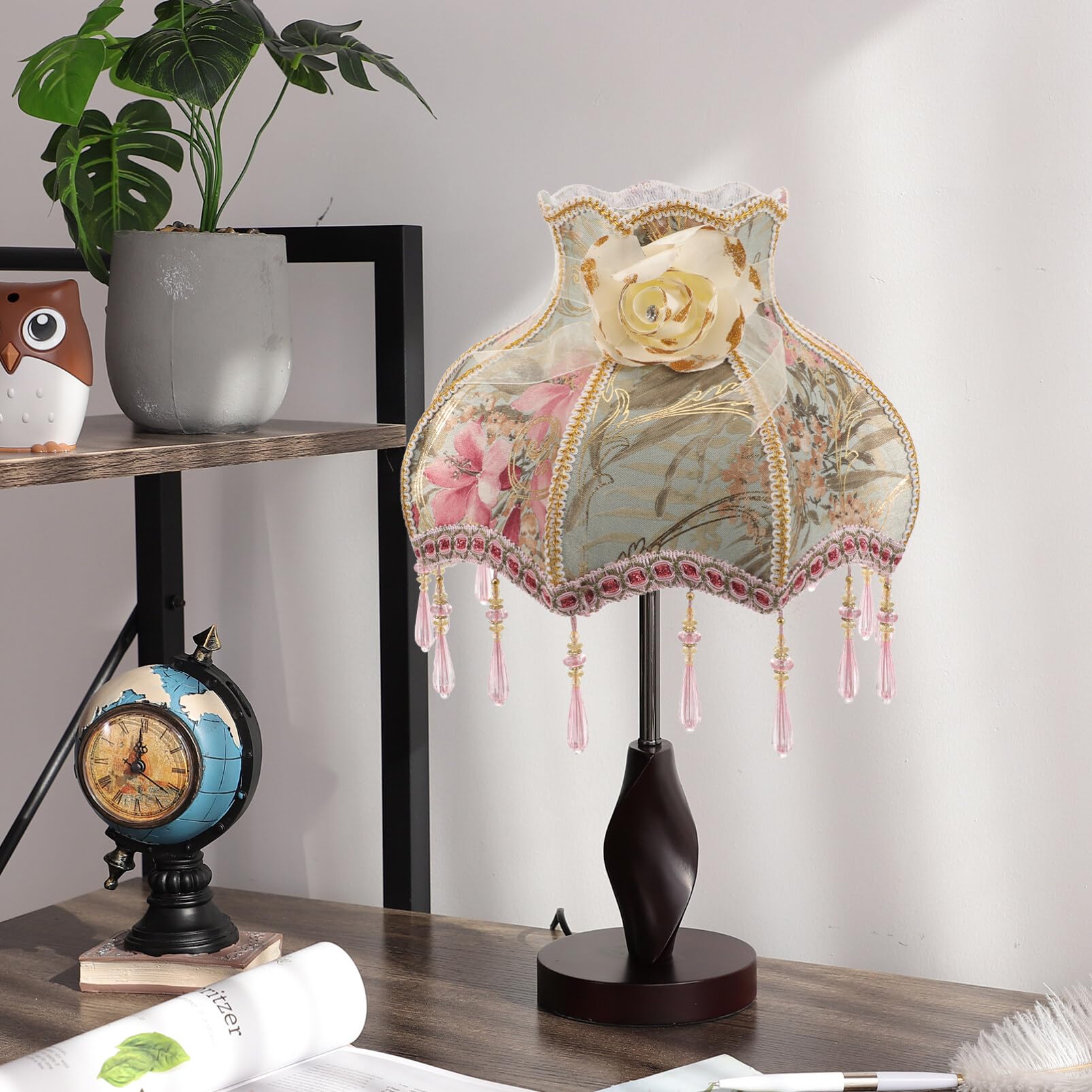 Old Fashioned Jeweled Lamp Shades SHILP KATHA Decorative Leather Lamp