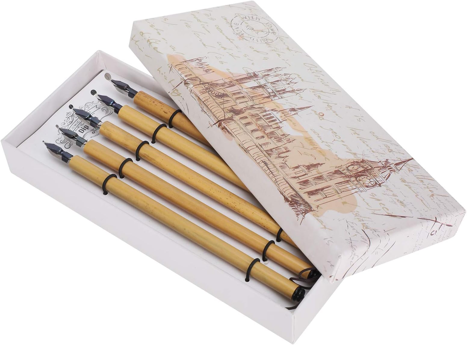 Amazon.com: MUNEFE Bamboo Reed Qalam Pens, 5PCS Calligraphy Dip Pen ...