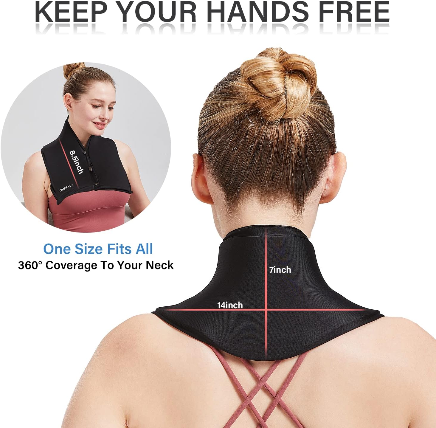 Buy iTHEARU Neck Ice Pack Wrap Reusable Ice Pack for Neck and Shoulders ...