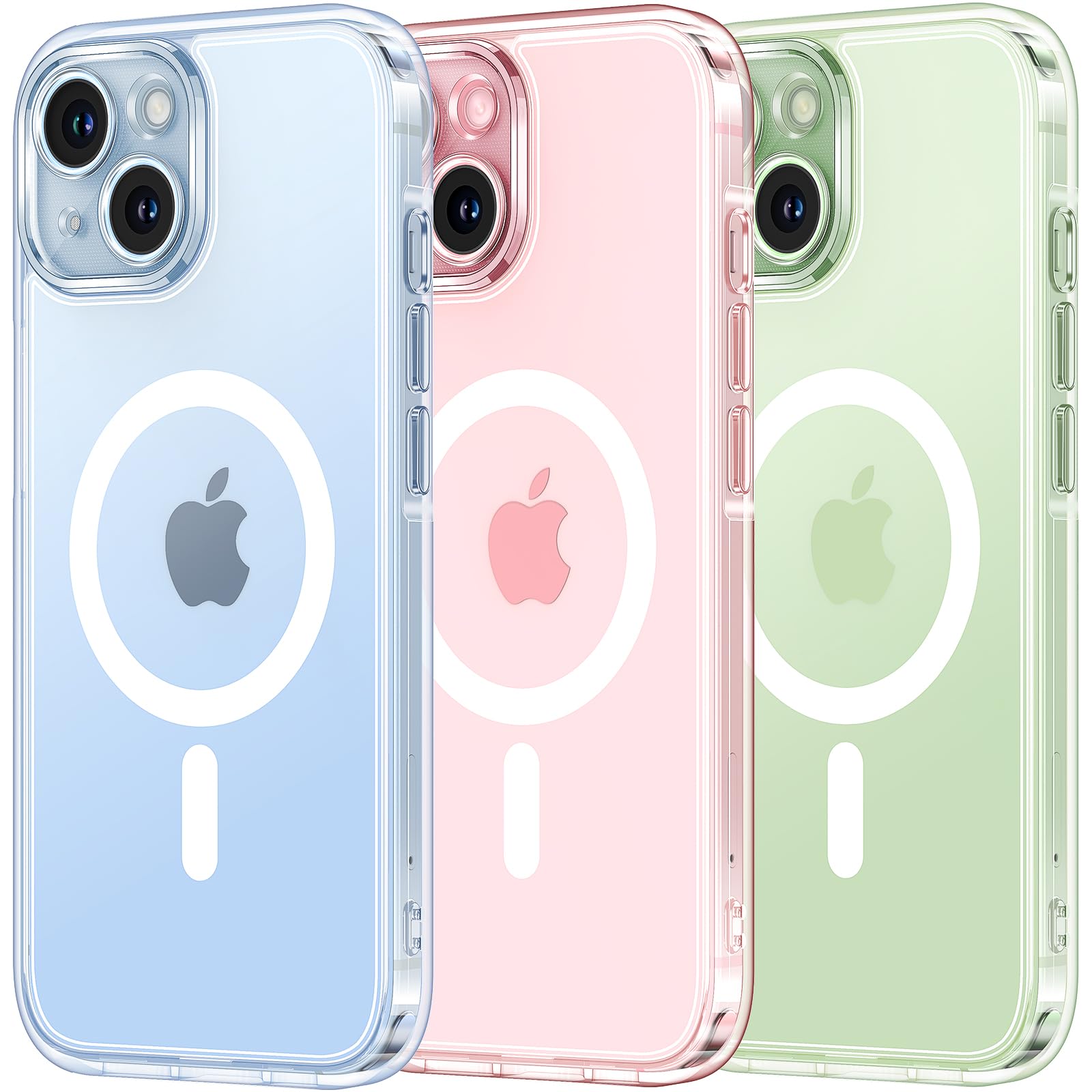 Snapklik.com : TOCOL 3 In 1 Magnetic For iPhone 15 Plus Case Clear, Non-Yellowing Upgraded Full ...