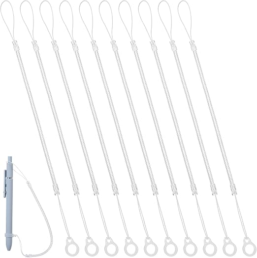 Amazon.com: Guduling 10 Pcs Pen Leash,Pen Lanyard with Silicone Ring ...
