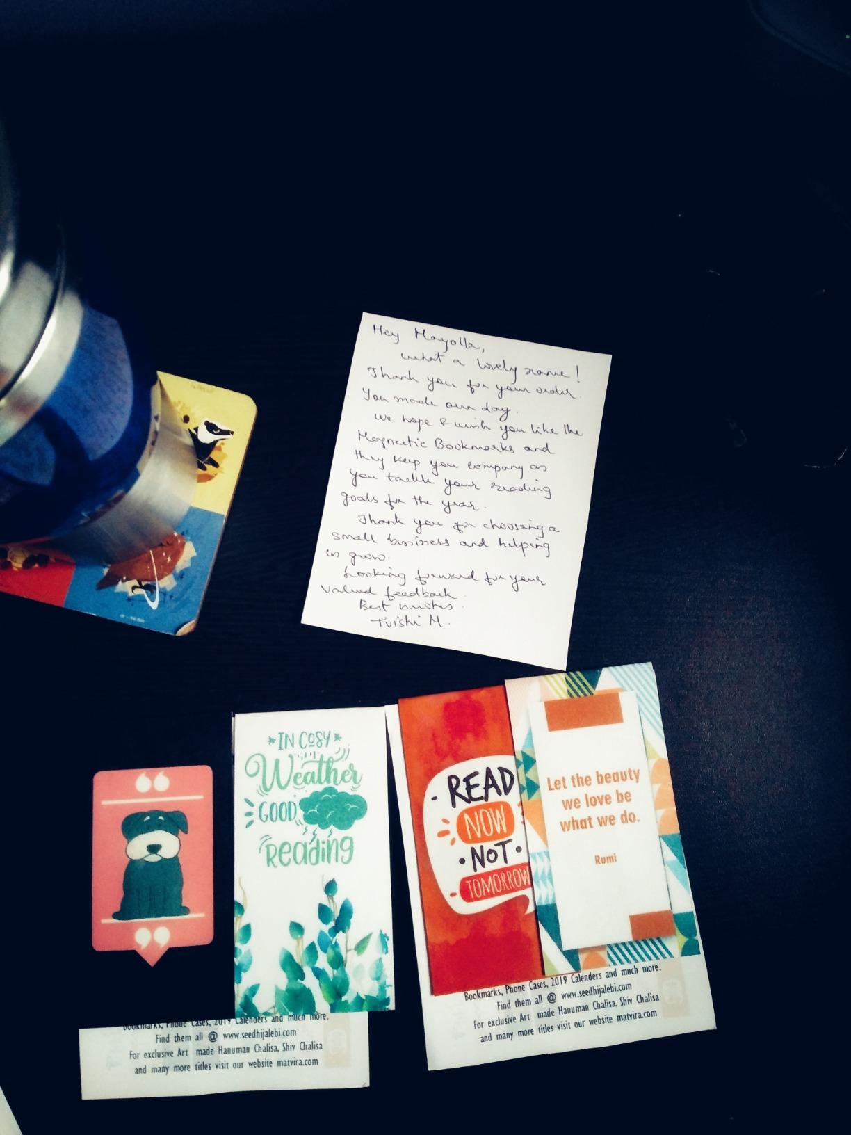 Seedhi Jalebi | Pack of 4 Magnetic Bookmarks | Design Set 2 | Gift for ...