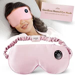 Amazon.com: Silk Cordless Heated Eye Mask for Dry Eyes - Heating Warm Electric Mask Hot Moist ...