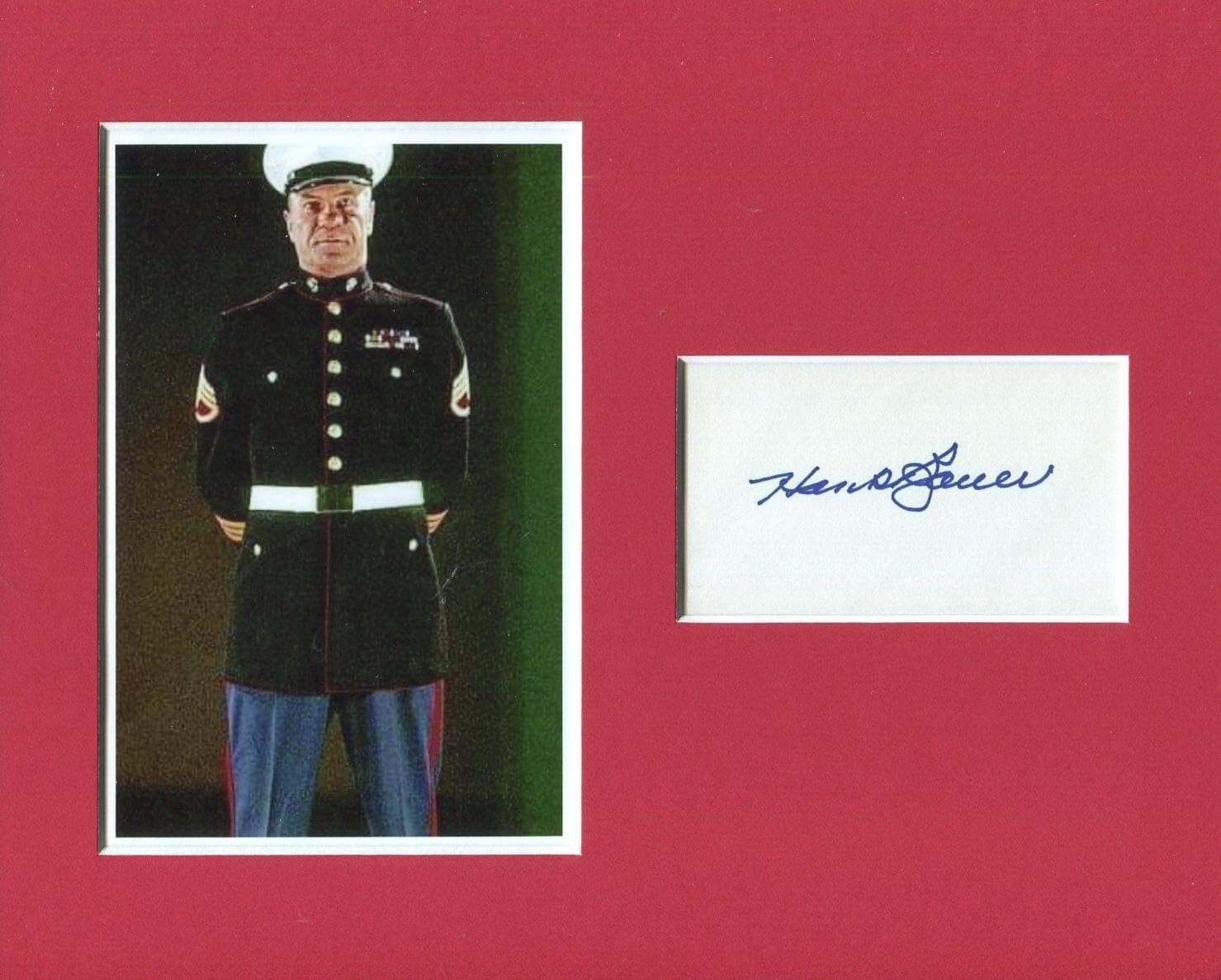 Hank Bauer USMC Marine WWII Bronze Sta NY Yankees Signed Autograph ...