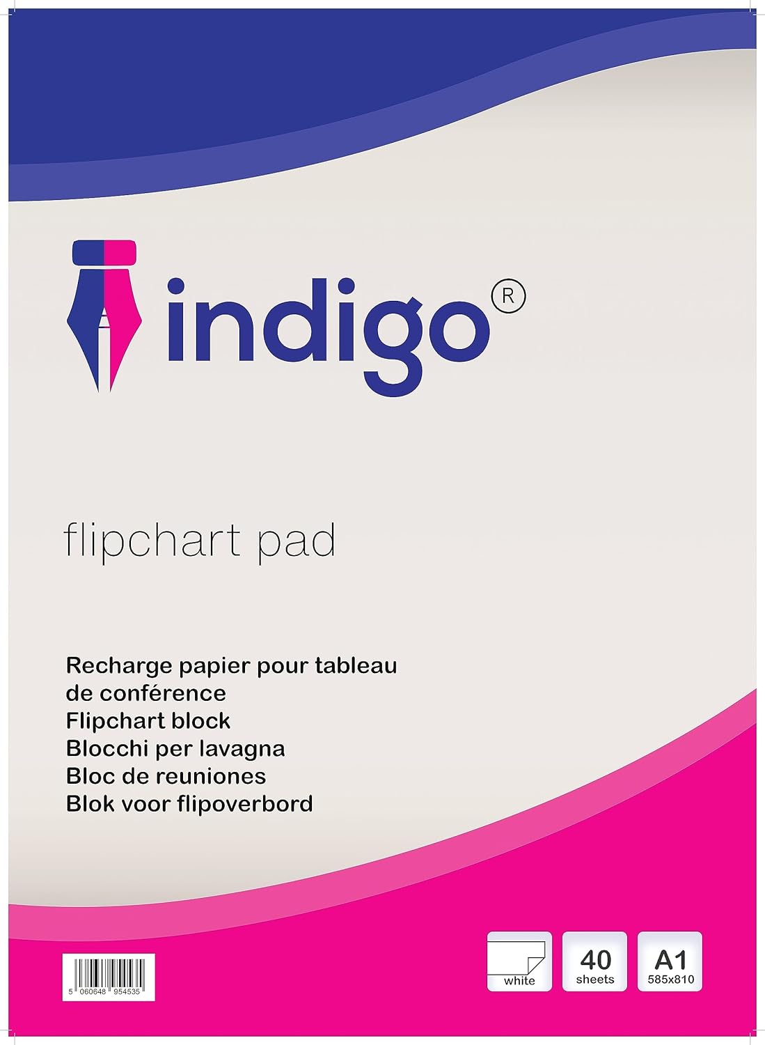 Indigo® Premium Flipchart Pad – A1 Size, Perforated for Easy Tear-Off ...