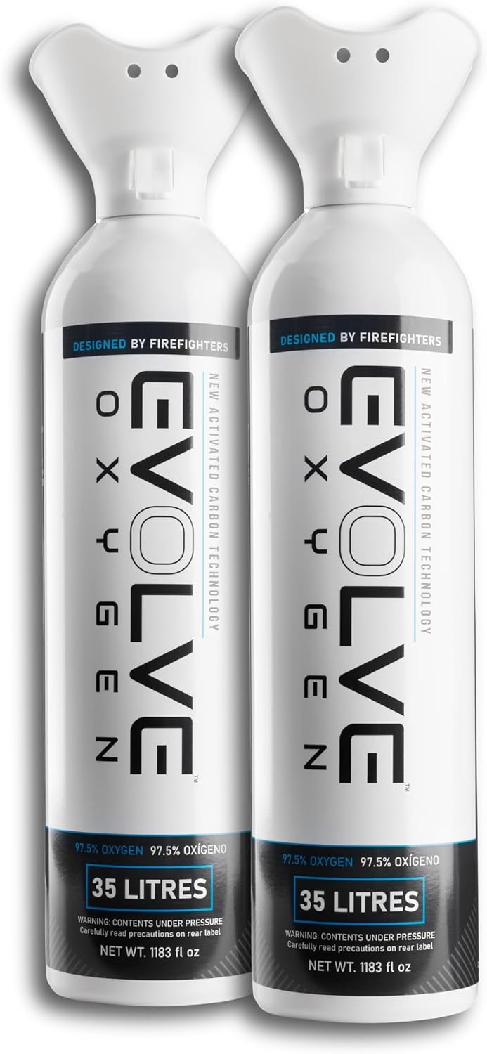 EVOLVE 35-Litre Pure Oxygen Canister with Breathing Cup | Portable ...
