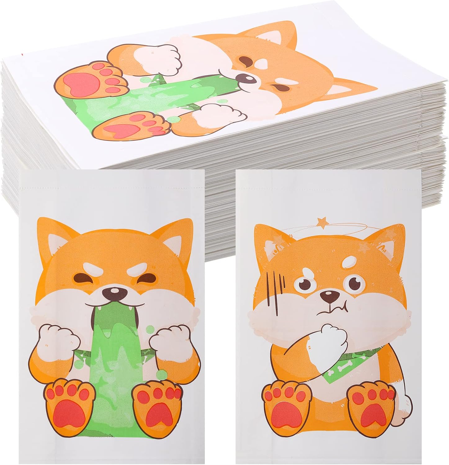 Amazon.com: 80 Pieces Paper Disposable Vomit Bags for Car Motion ...