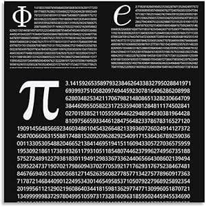 Amazon.com: First 1000 Numbers Of Pi Poster Math Pi Cognitive Poster ...