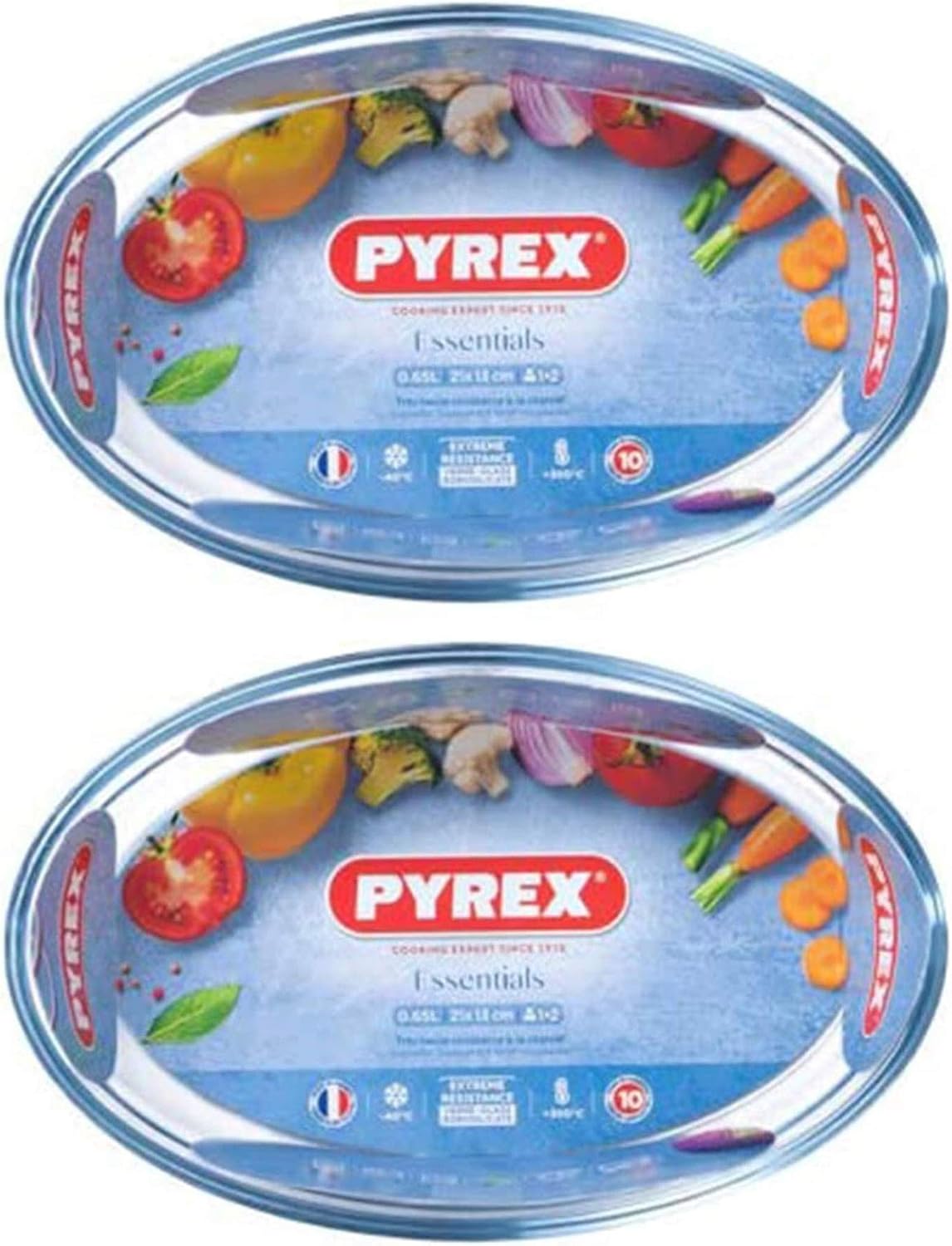 Pyrex Microwave Safe Classic Oval Roaster 21x13cm Transparent (Pack of ...