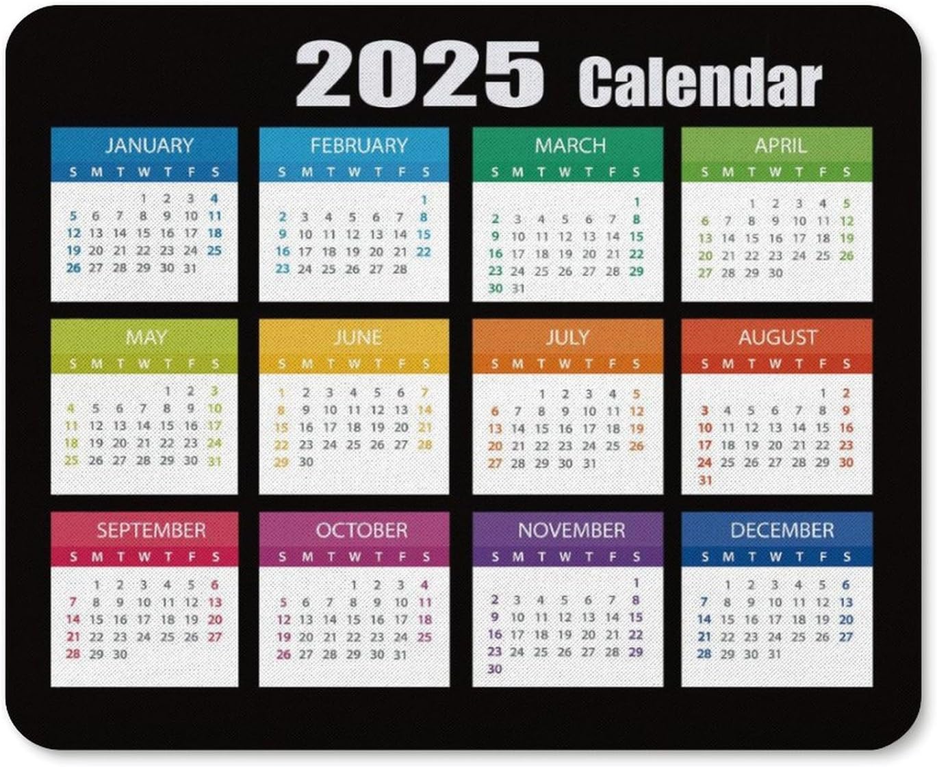 Amazon.com: 2025 Mouse Pad Calendar,Computer Mouse Pads Calendars Non ...