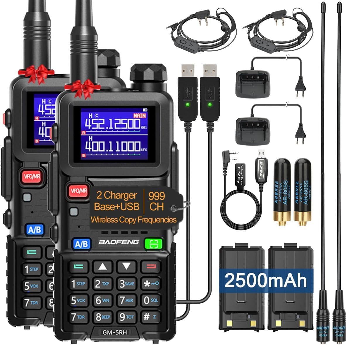 Amazon.com: BAOFENG GMRS Radio Handheld GM-5RH Long Range Rechargeable ...
