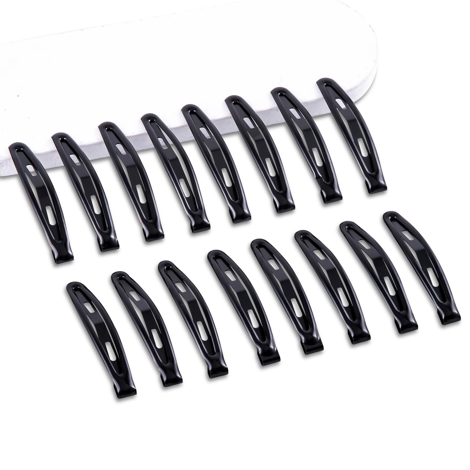 Amazon.com : Cptots 16 PCS Snap Hair Clips Metal Hair Barrettes for ...
