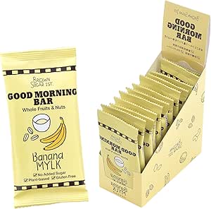 Amazon.co.jp: GOOD MORNING BAR(BananaMYLK)35g×12個 BOXタイプ(砂糖不使用 動物性原料不使用 ...