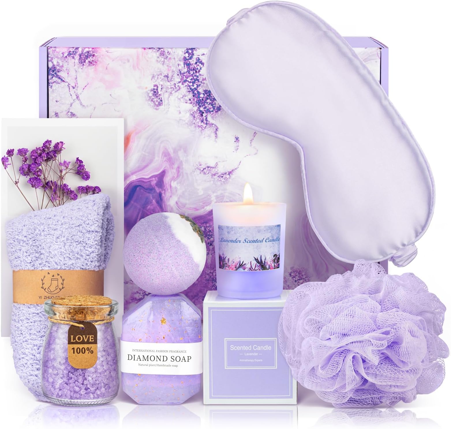 Amazon.com : Relaxing Spa Kit Gift Basket Set - Birthday Gifts for ...