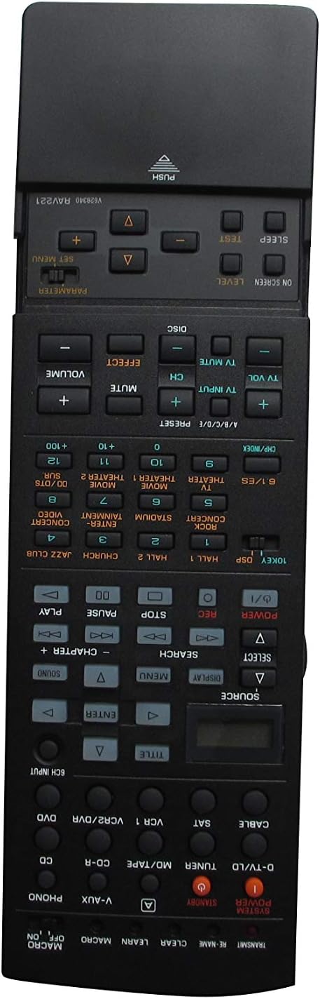 Amazon.com: Remote Control for Yamaha WF365400 RAV356 HTR-6290 RX-V1600 ...