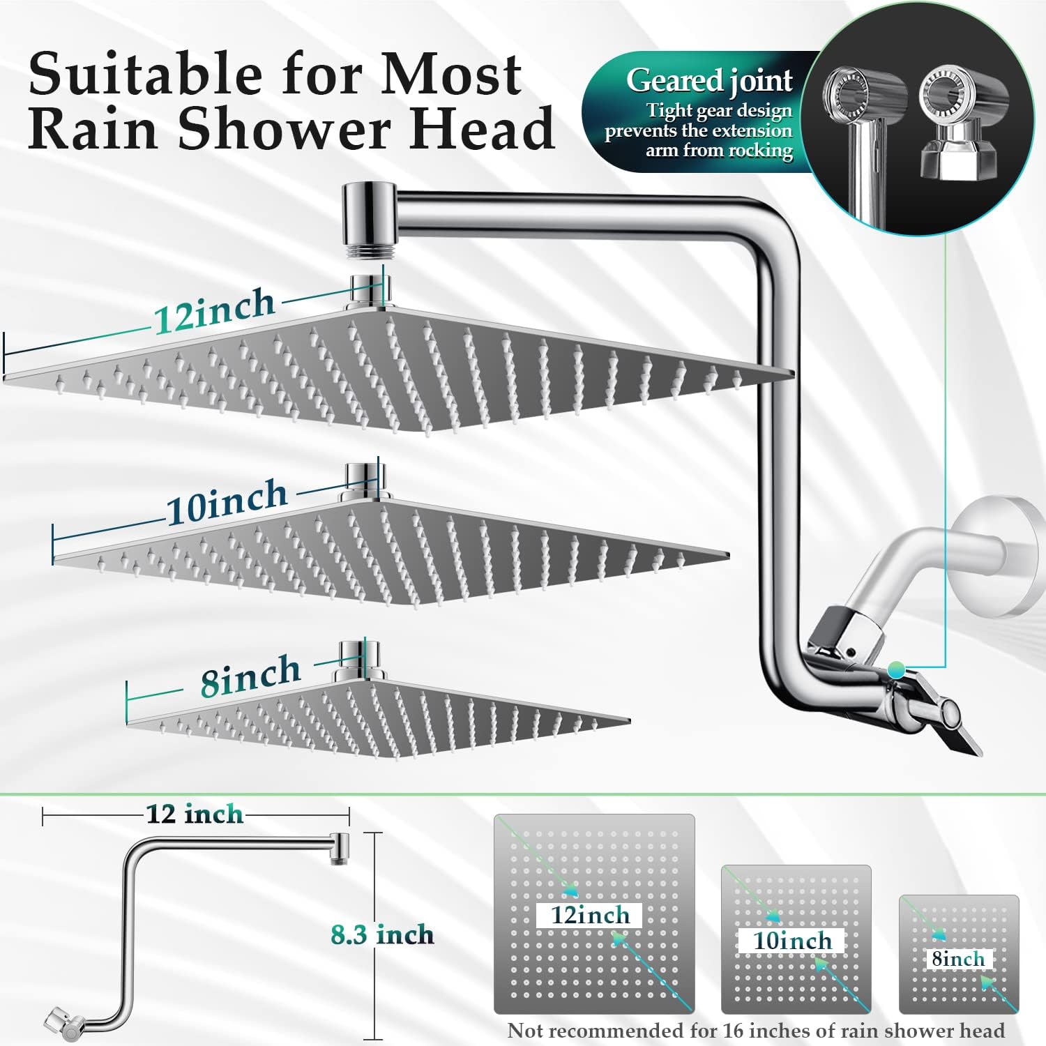Brazo de extensión de cabezal de ducha tipo lluvia, brazo de extensión ...