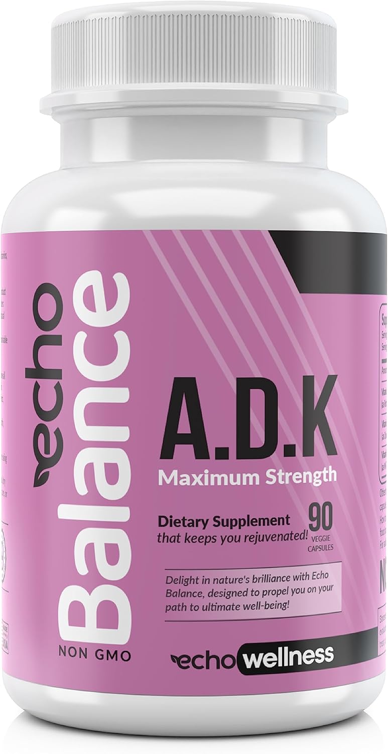 Amazon.com: Echo Wellness ADK 90 CT - Vitamin A Supplement, Vitamin D3 ...