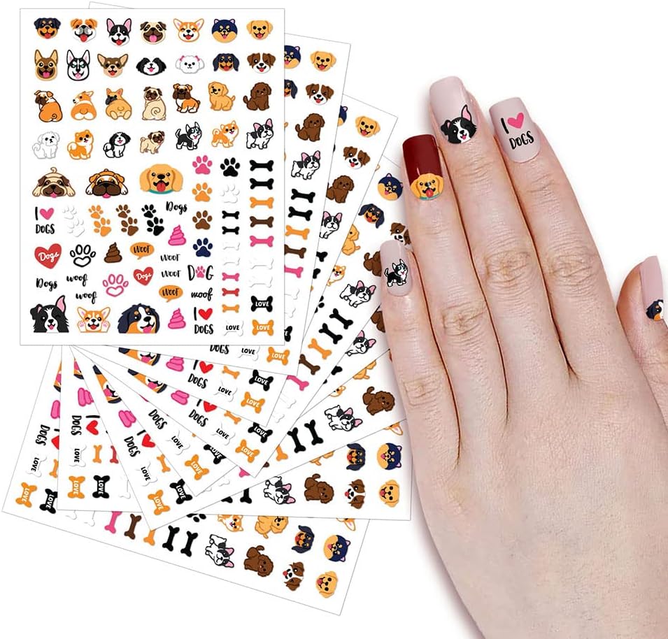 Amazon.com: Cut Dog Nail Stickers Retro Relief Funny Little Dog Nail ...