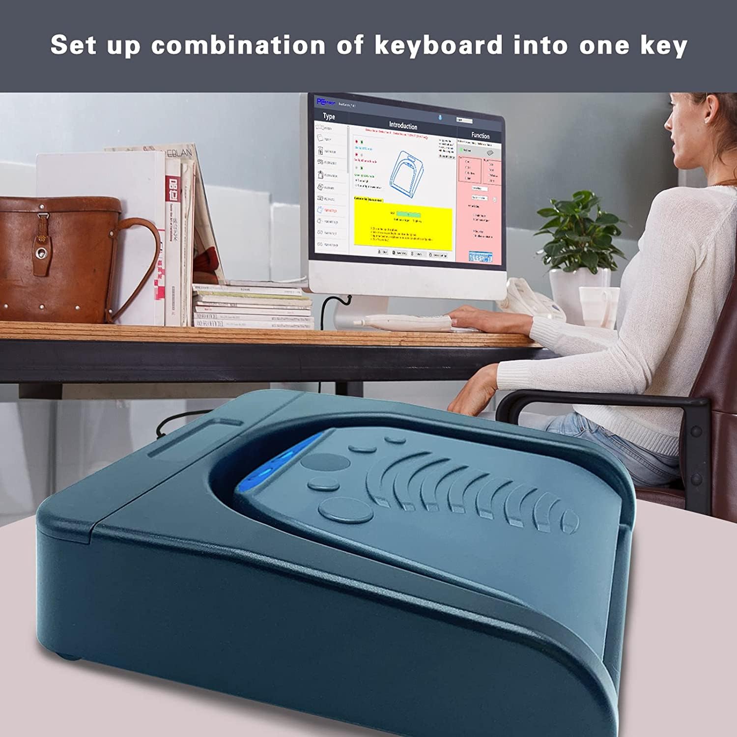 Snapklik.com : PCsensor Foot Pedal Wireless Programmable Keyboard Foot ...