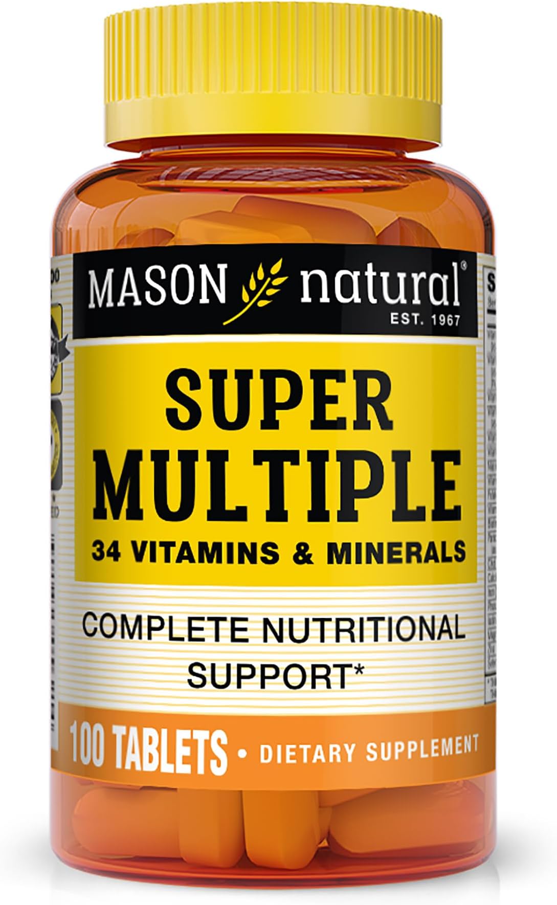 Amazon.com: MASON NATURAL Vitrum 50 + Adult-Multi, Iron Free - Vitamins ...