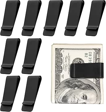 Philbinden 10Pcs Stainless Steel Money Clip Silver Slim Cash Clip for ...