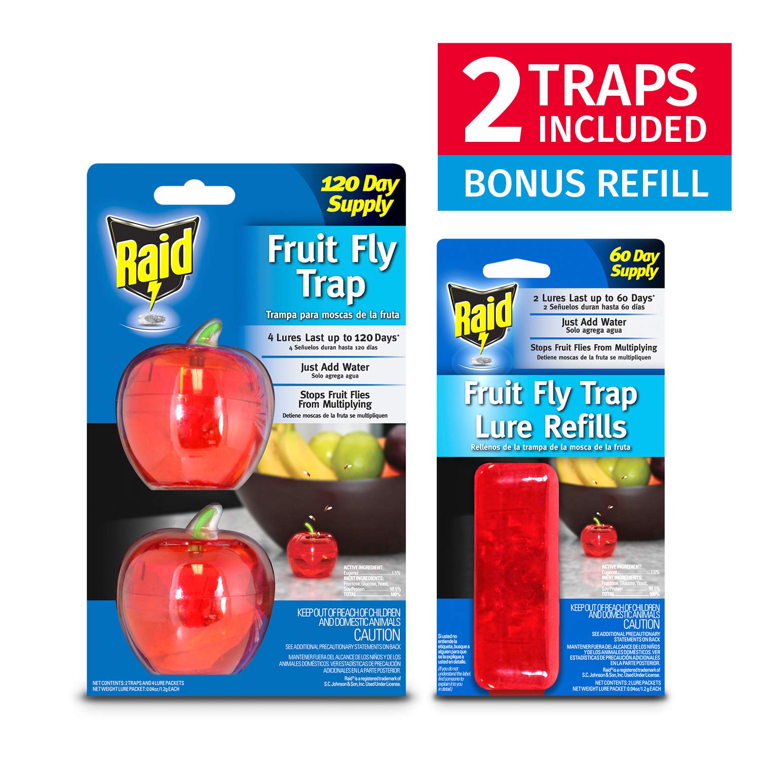 Snapklik.com : Fruit Fly Traps For Indoors By 2 Lures + 2 Refills ...