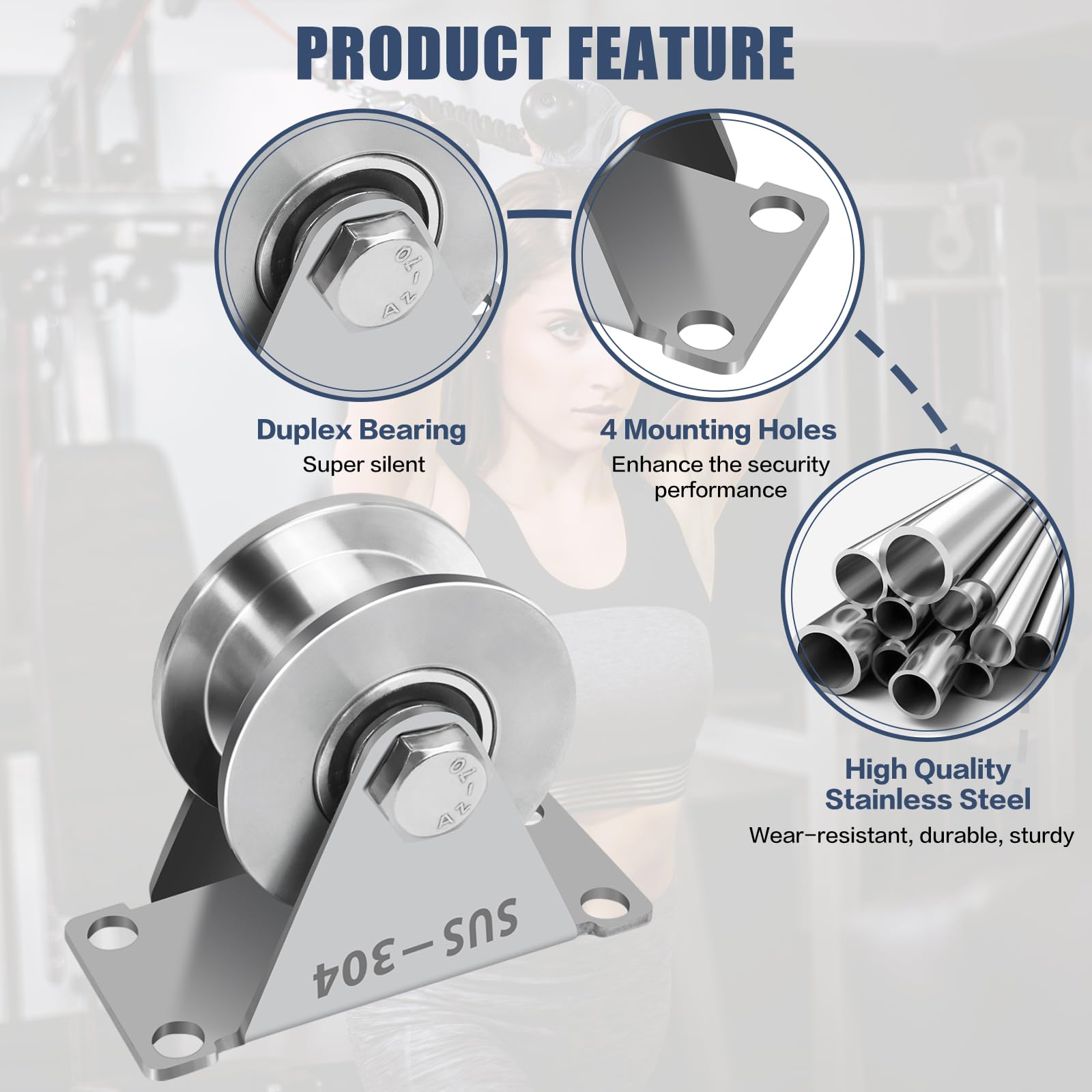 Snapklik.com : V Groove Pulley, Stainless Steel Blocks 1 Pack Super ...