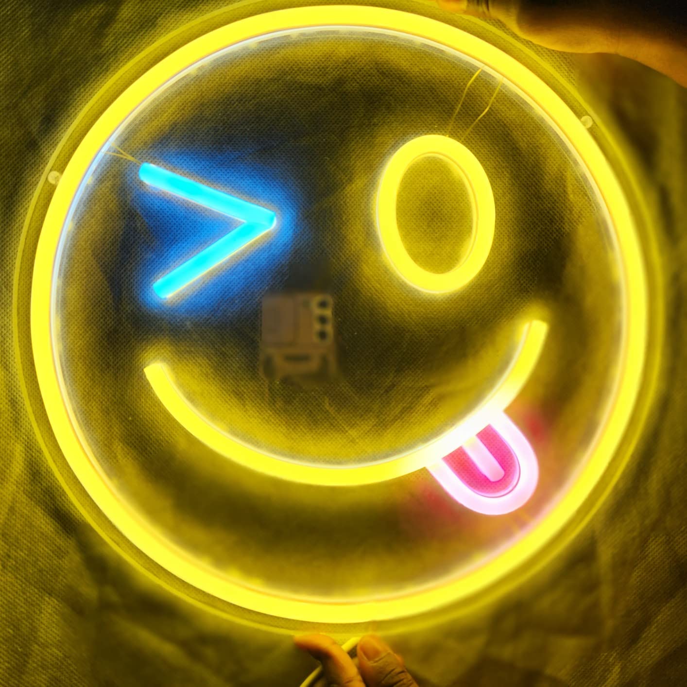 $6/mo - Finance Smiley Face Neon Sign, Smiley Neon Sign for Wall Decor ...