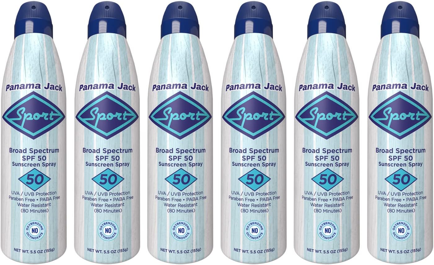 Amazon.com: Panama Jack Sport Sunscreen Spray - SPF 50, Broad Spectrum ...