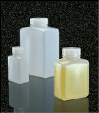 Nalgene 2007-0008 HDPE Wide Mouth Rectangular Bottle with Polypropylene ...