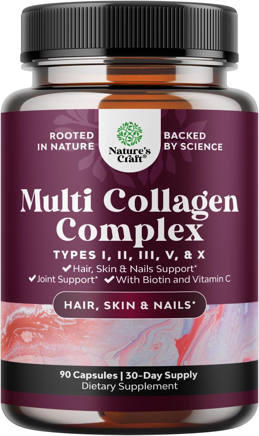 Advanced Multi Collagen Complex - Biotin and Collagen Supplement for ...