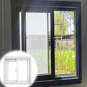 Aluminum Storm Window, 48x24in White Frame, 122x61cm Basement ...