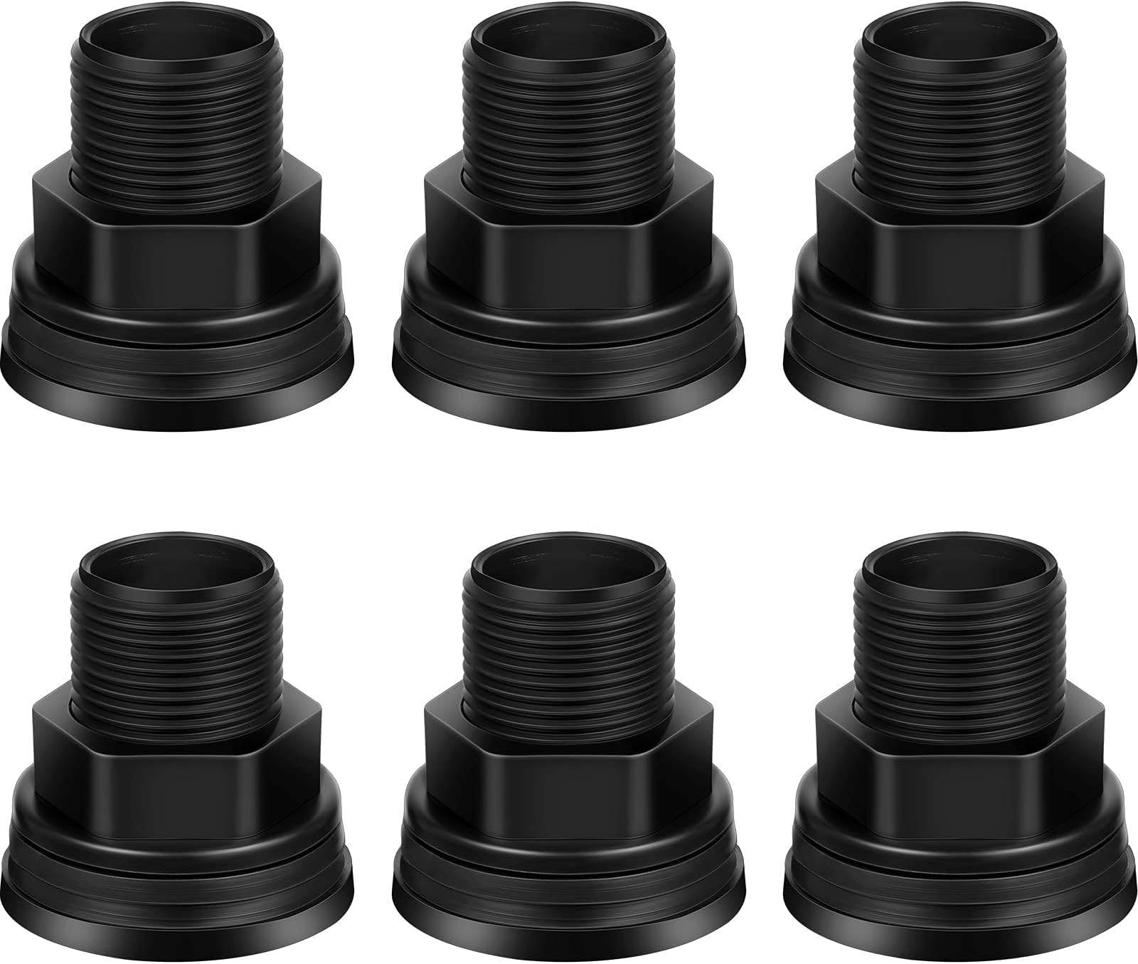 Amazon.com: AIEX 4pcs PVC Bulkhead Fitting, Double Threaded Bulkhead ...