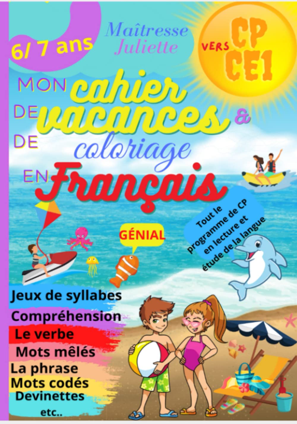 Mon Cahier De Vacances Et De Coloriages En Francais Exercices ...