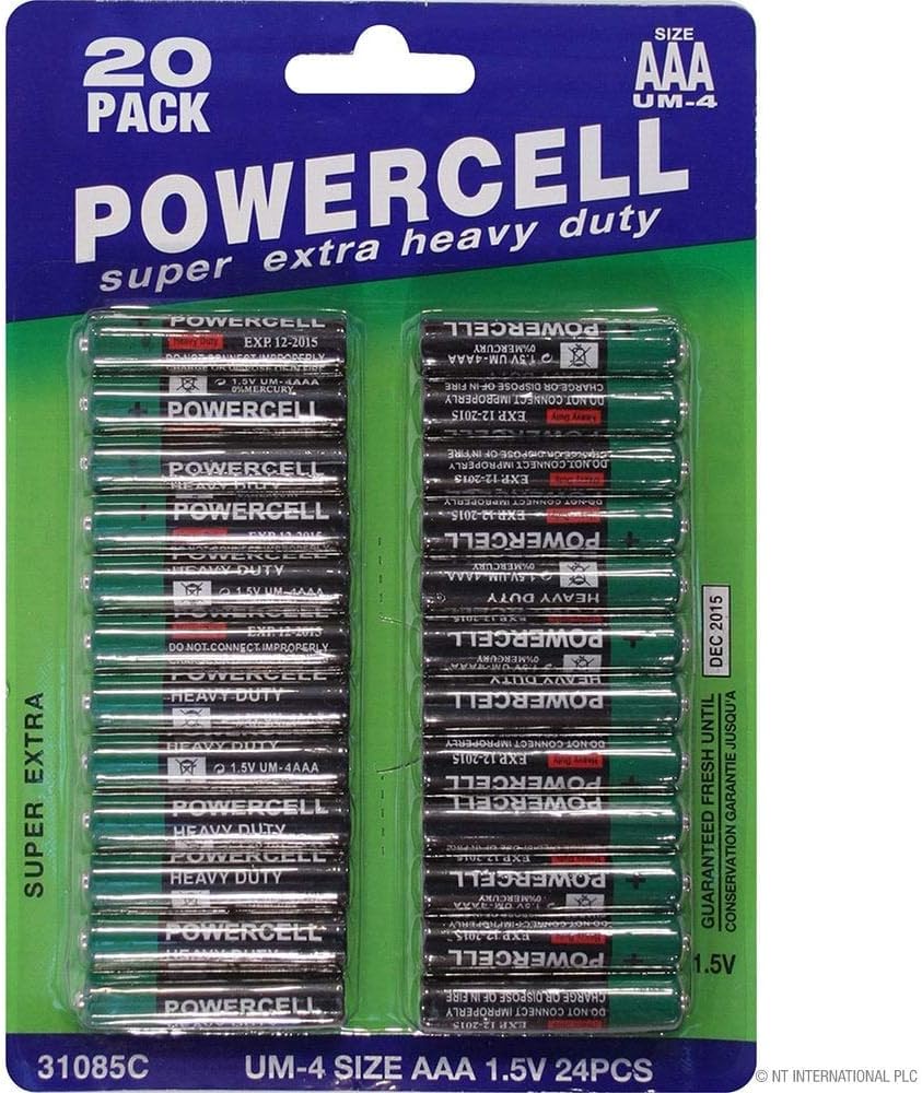 24 Pack Powercell AAA / MN2400 / Remote Control Batteries: Amazon.co.uk ...