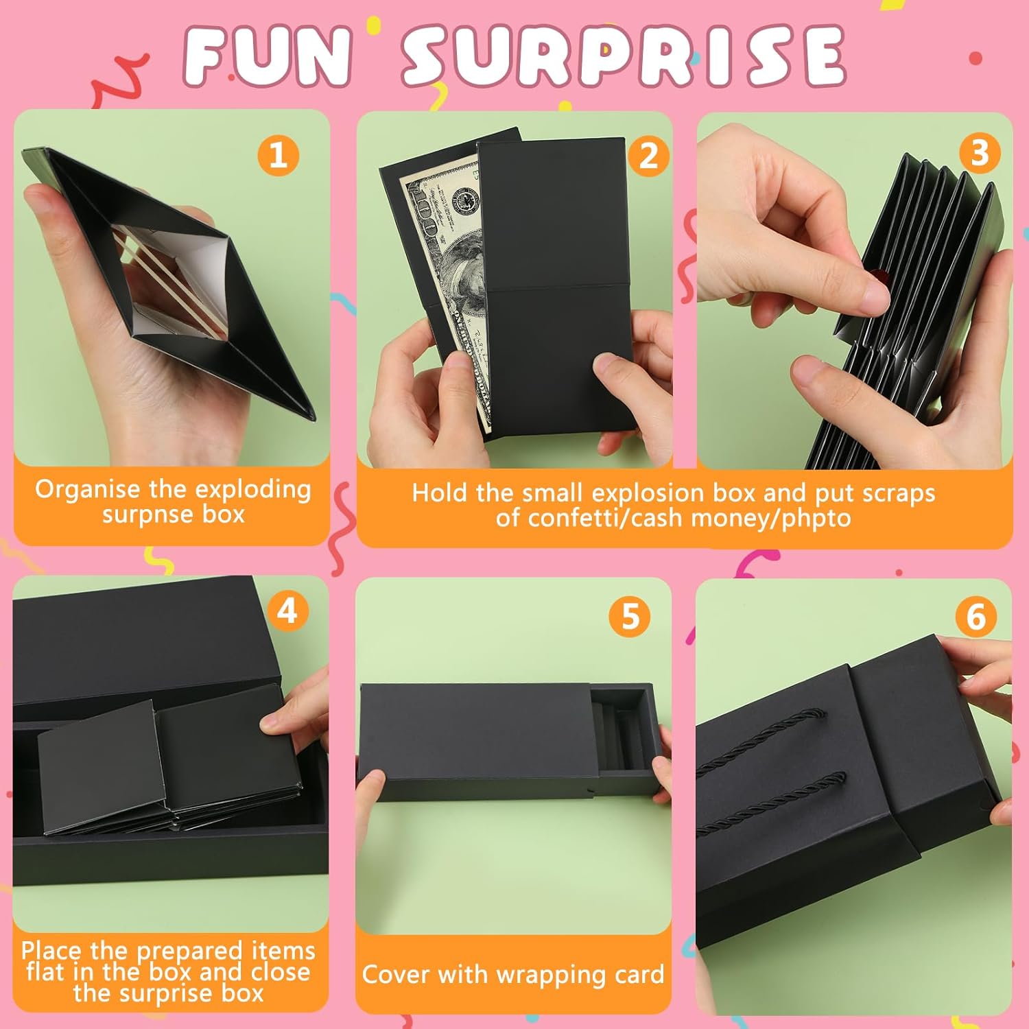 Caja De Regalo Sorpresa Hecha A Mano Para Cumpleaños Explosión Para