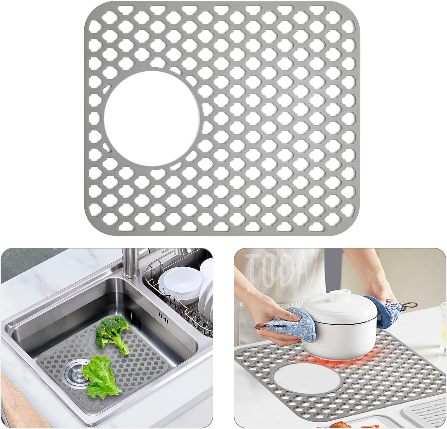 Amazon.com: Sink Protectors, Kitchen Sink Dish Rack, 13 x 13 inch ...