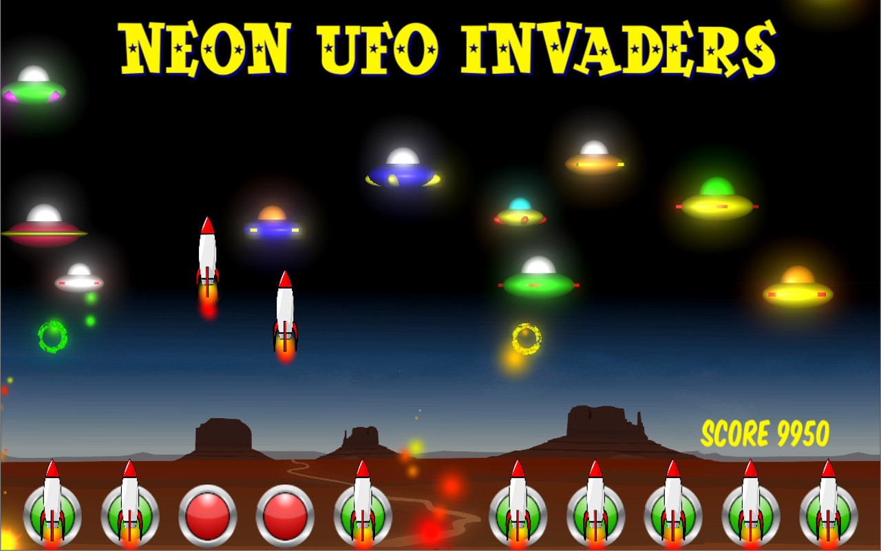 Neon UFO Invaders from Space Pro - App on Amazon Appstore