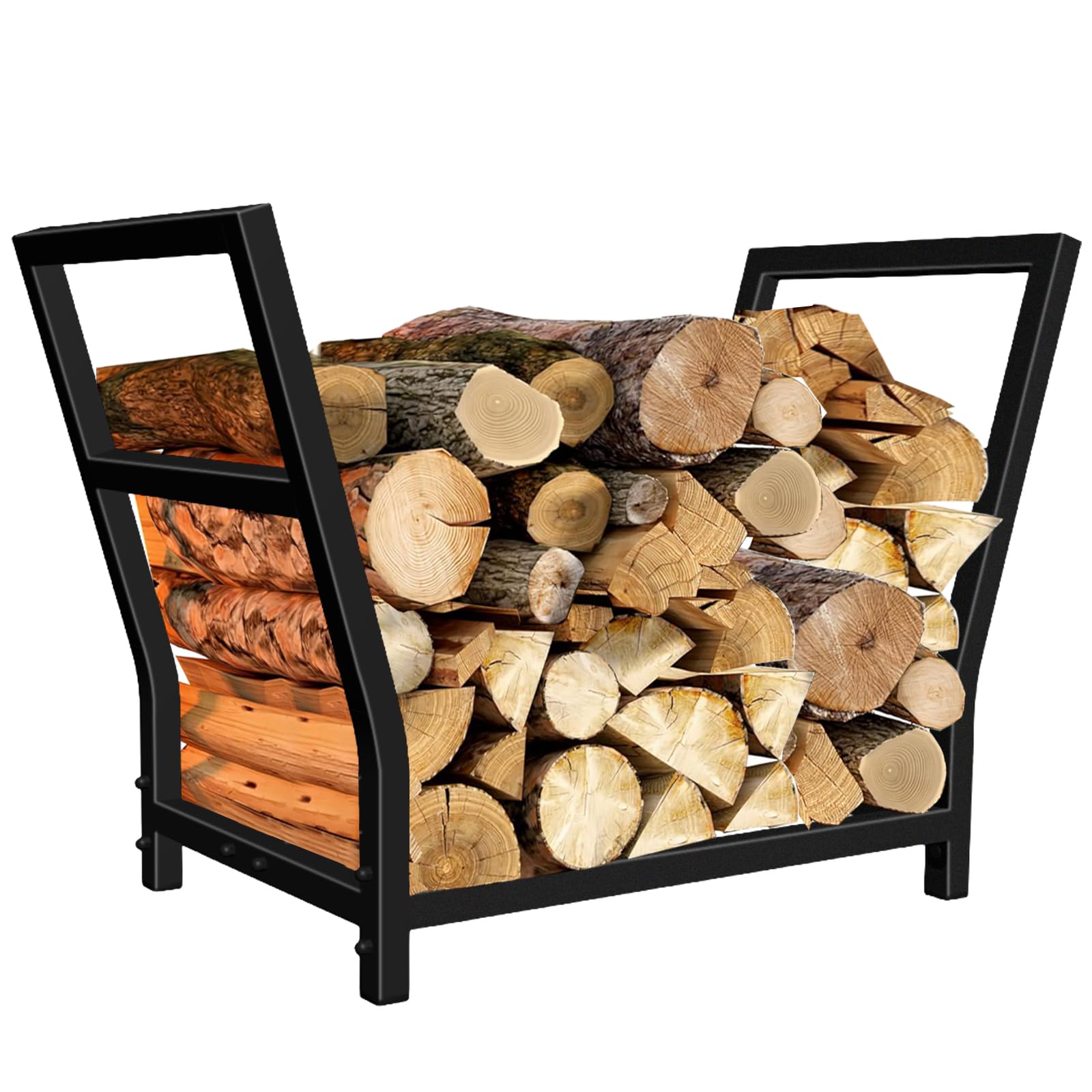 Amazon.com: LLAXERGU Firewood Rack Indoor, 24in Small Firewood Rack ...