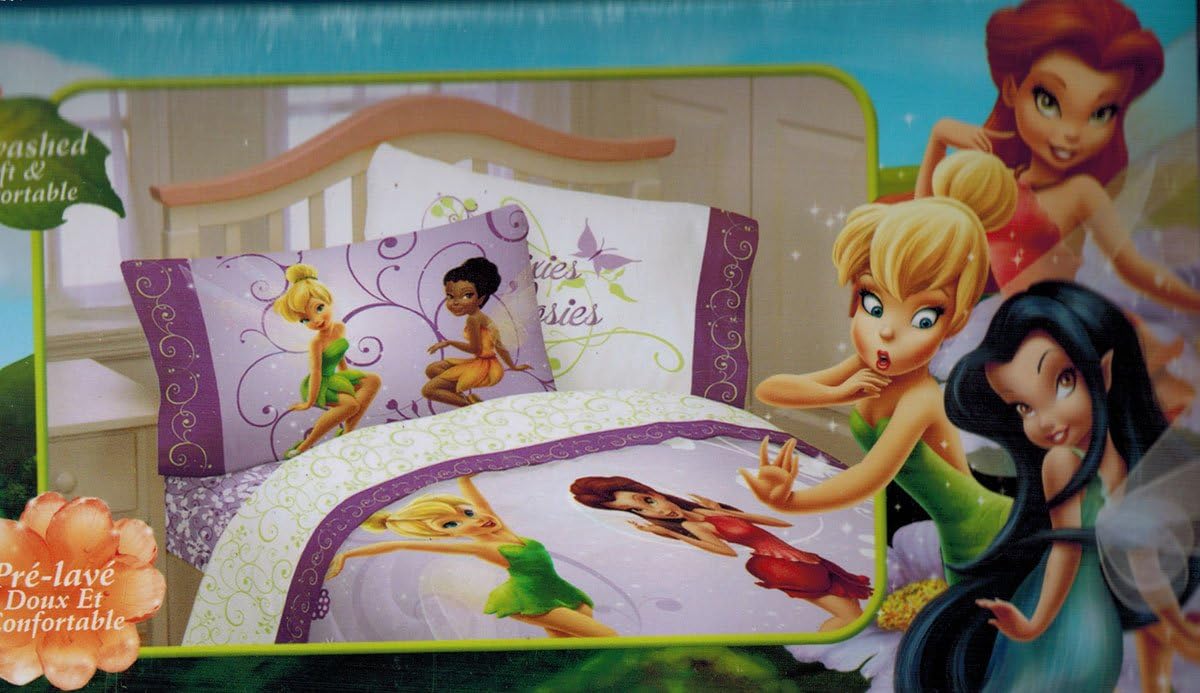 Amazon.com: Disney Tinkerbell Fairies Swirl Full Sheet Set Tinker Bell ...