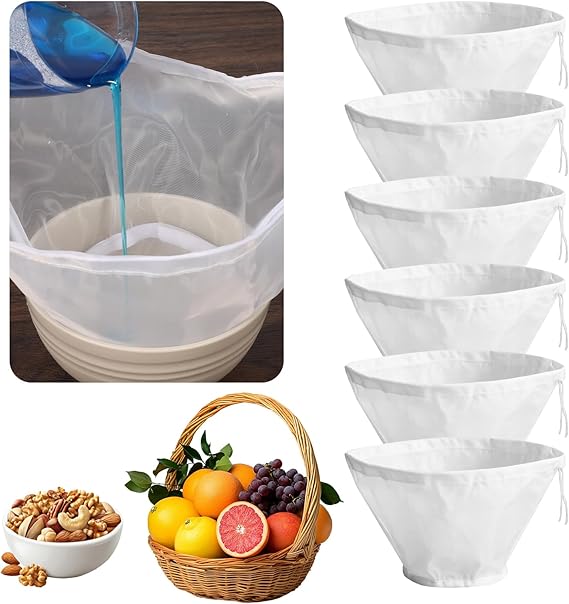 Amazon.com: 6PCS Cheese Cloth Bags for Straining, Bowl-Shaped Reusable ...