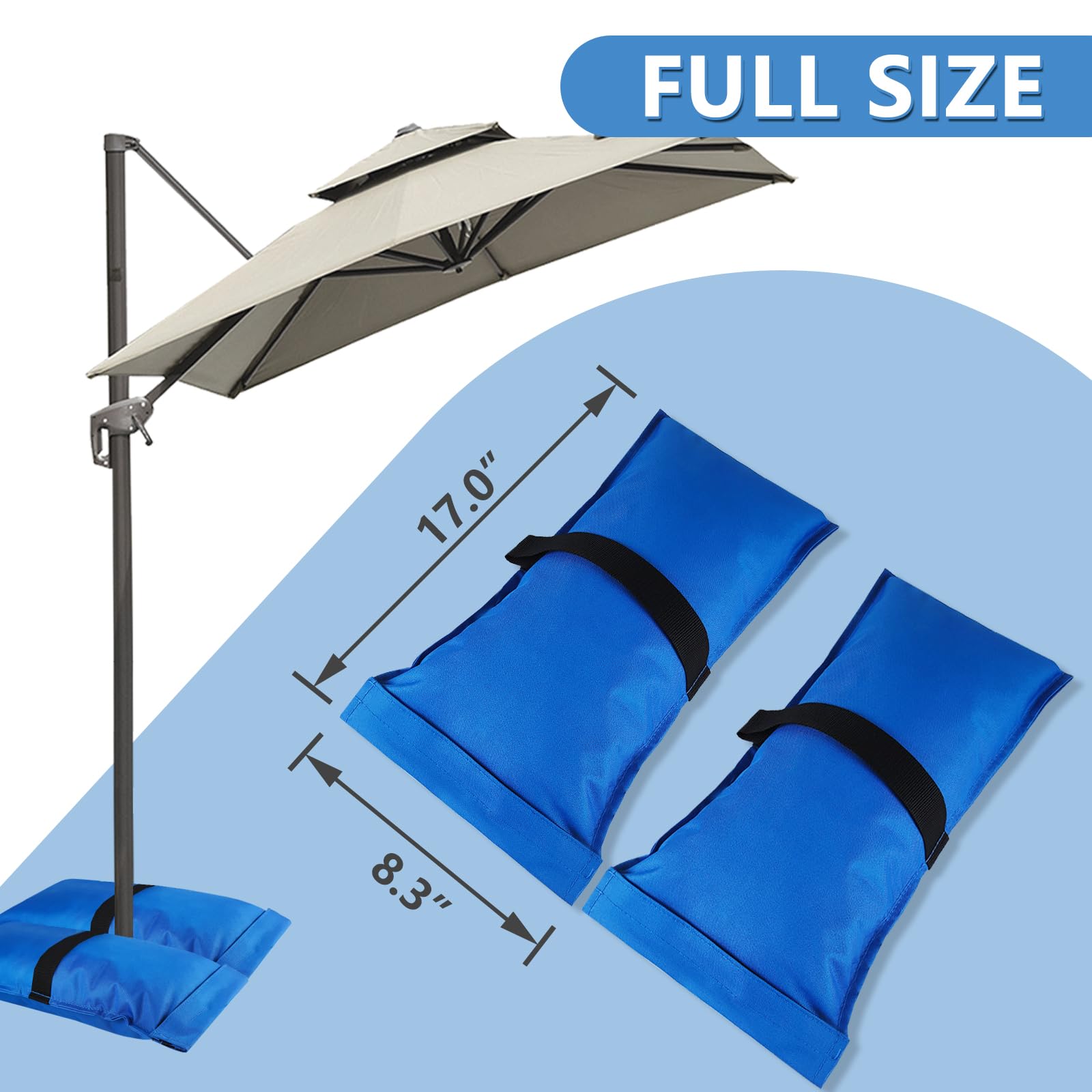 Outdoor Umbrella Base Abba Patio 4Pcs Offset Umbrella Base Plastic ...