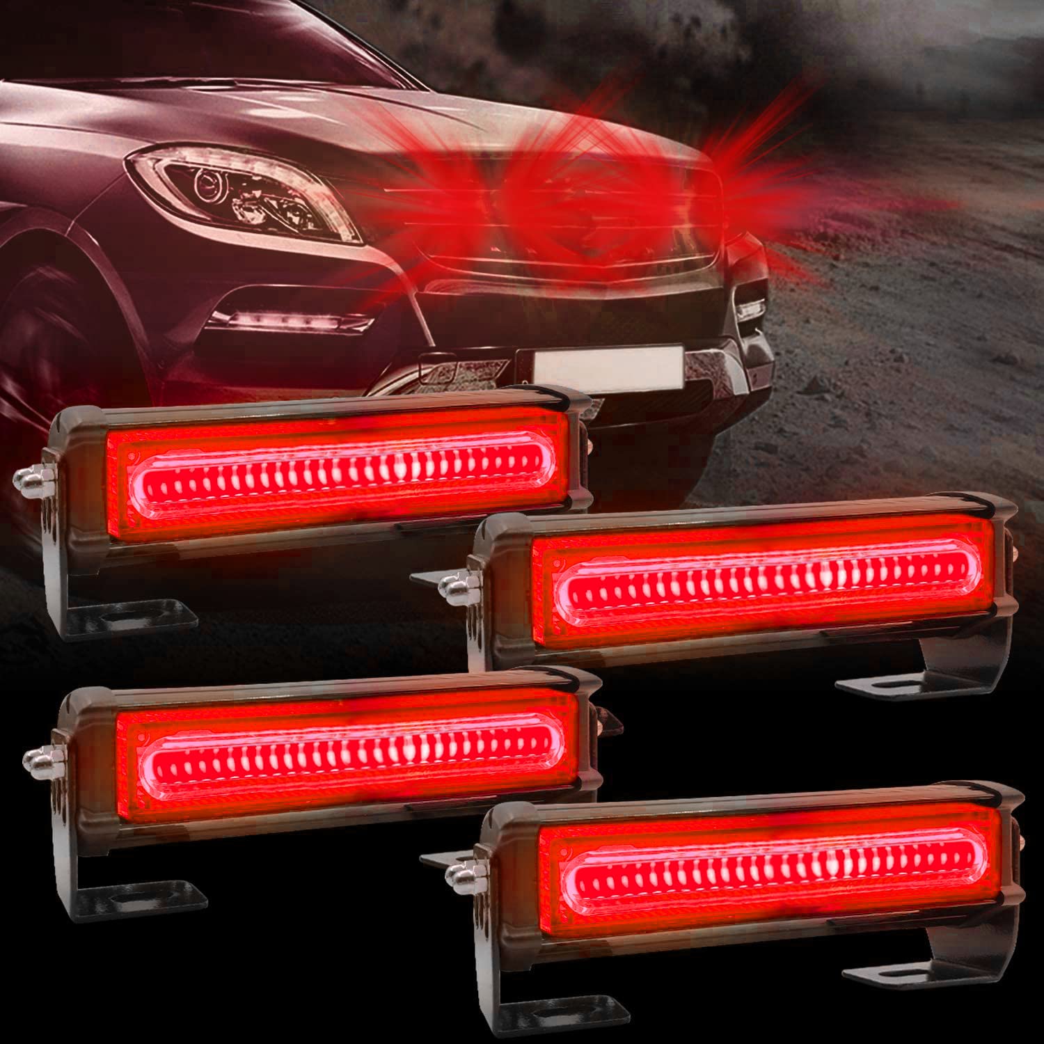 Snapklik.com : EASE2U E Emergency Strobe Lights For Vehicle, 4 In 1 LED ...