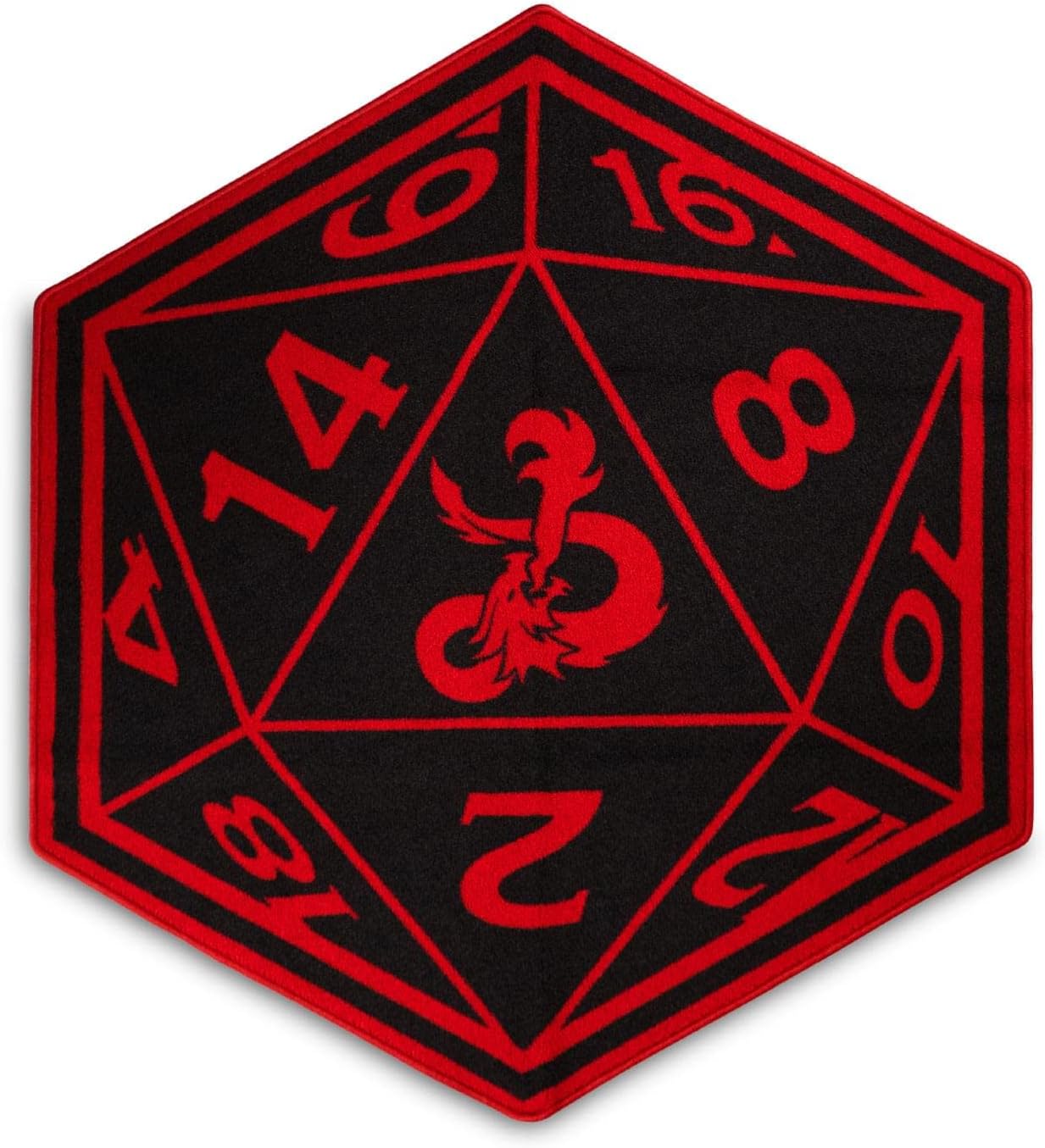 Amazon.com: Dungeons & Dragons Red D20 Dice Printed Area Rug | Indoor ...