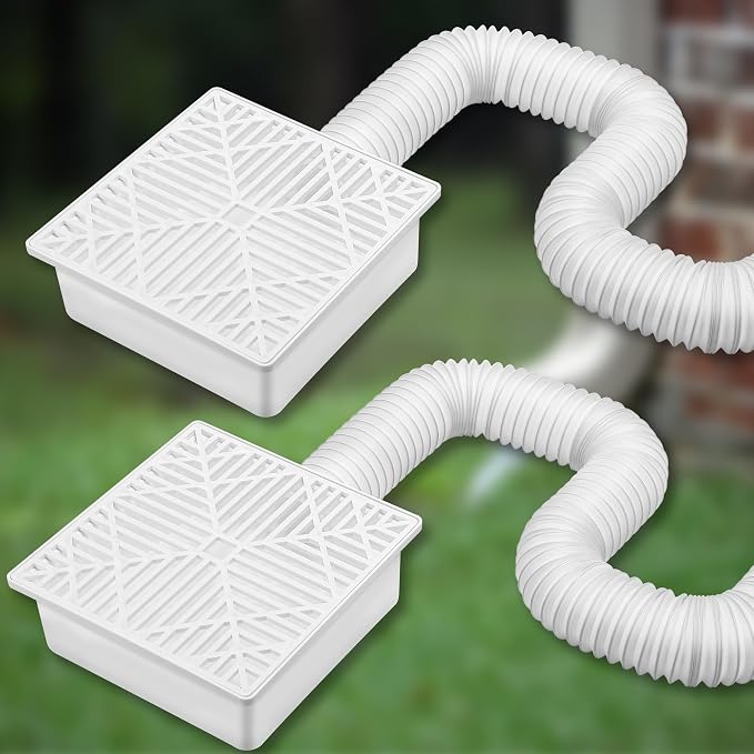 Meonum 2 Set 9" x 9" Downspout Catch Basin for Drainage White Gutter ...