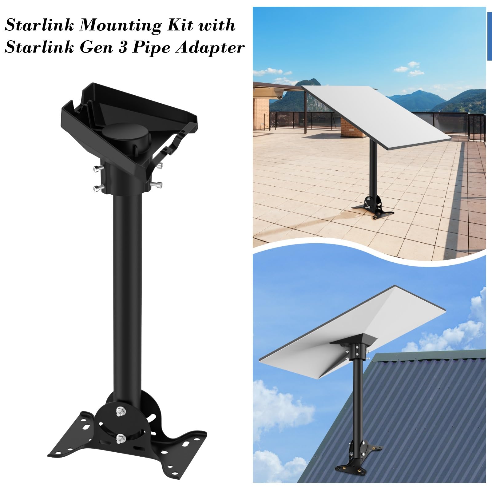 Snapklik.com : For Starlink Gen 3 Mounting Kit,Star Link Pole Mount